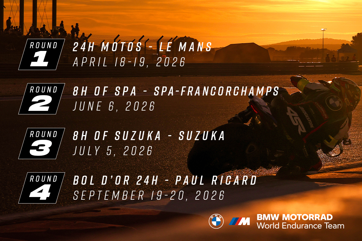 2026 FIM EWC Schedule – BMW Motorrad EWC